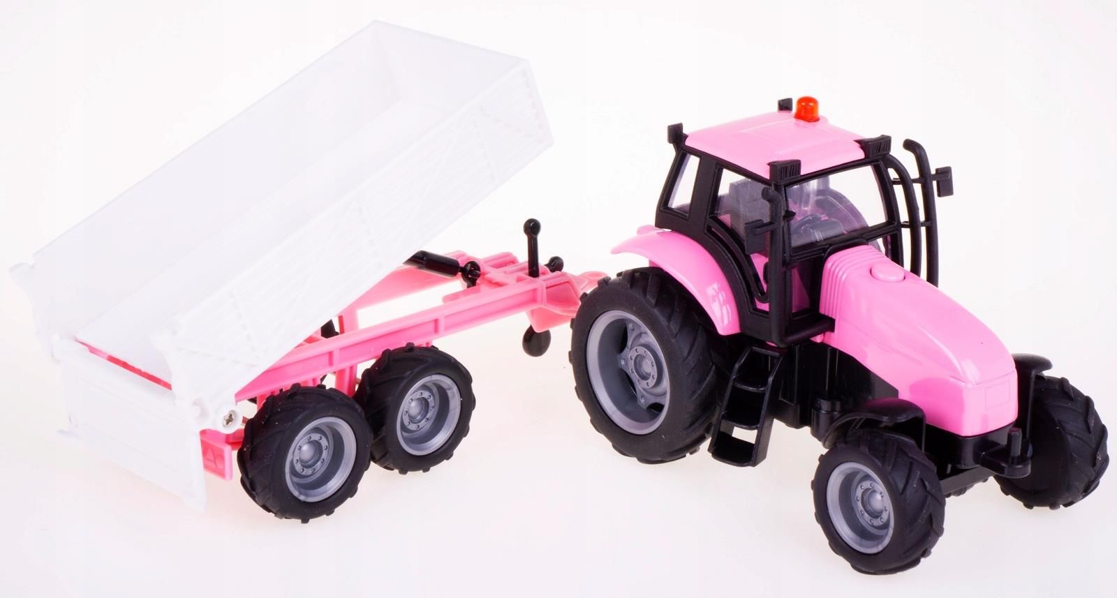 Kids Globe Traktor Różowy Z Przyczepą Model Światło Dźwięk - Ceny i ...