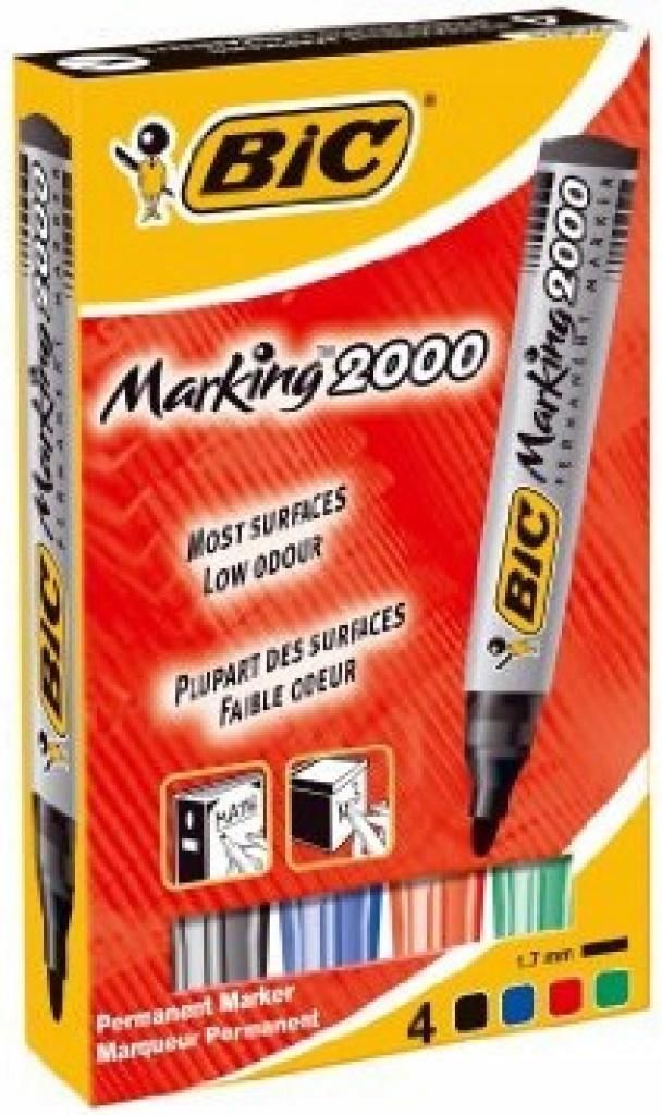 Bic Markery Permanentne 2000 4 Kolory - Ceny i opinie - Ceneo.pl