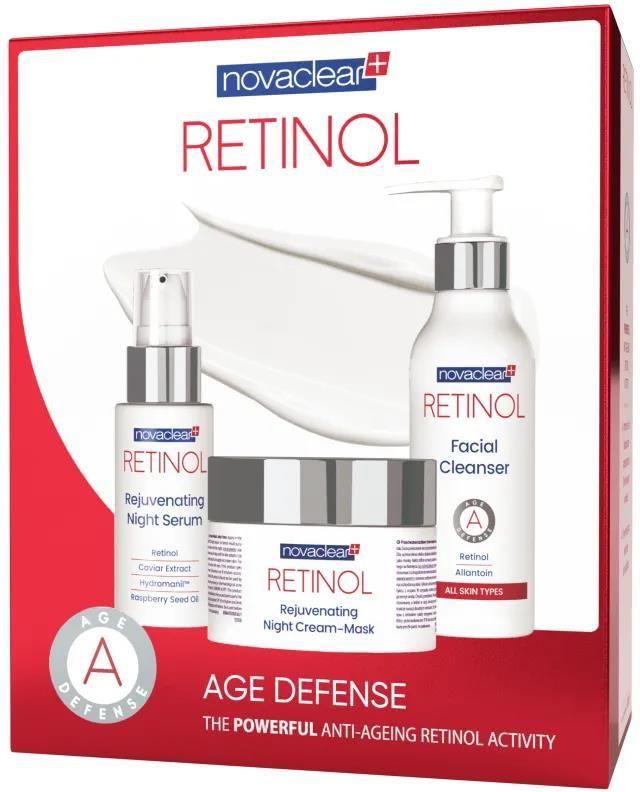 Zestaw odmładzający z retinolem: żel do mycia twarzy + serum + krem ...