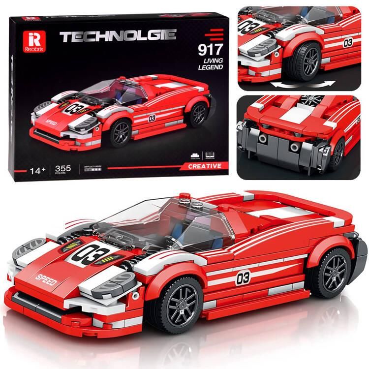Jokomisiada Sportowe Czerwone Auto 917 Techniczne Klocki 355El. Za4754 ...