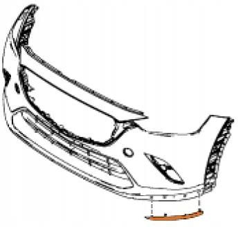 Listwa na zderzak Mazda Chrom Dolna Lewa Listwa Zderzaka Przód Cx-3 ...