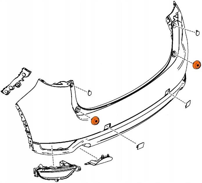 Klapa tylna Mazda Odbój Odbojnik Klapy Zderzaka Tył Cx-5 Kf Od 2017 ...