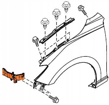 Błotnik samochodowy Mazda Wspornik Błotnika Przód Lewy 3 Bm/Bn '13-18 ...