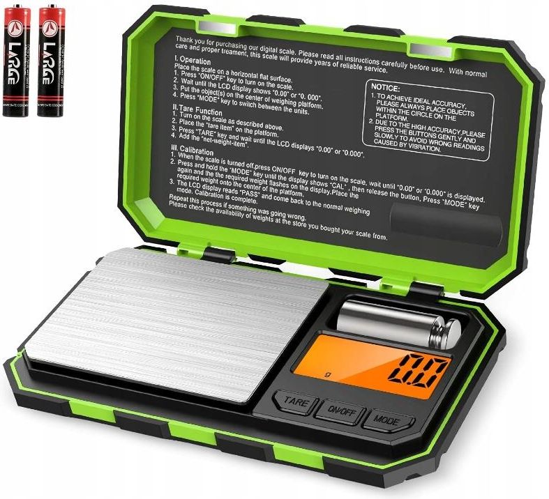 Waga Cyfrowa Waga Precyzyjna 1000 g/0,1 g Zielona - Opinie i ceny na ...