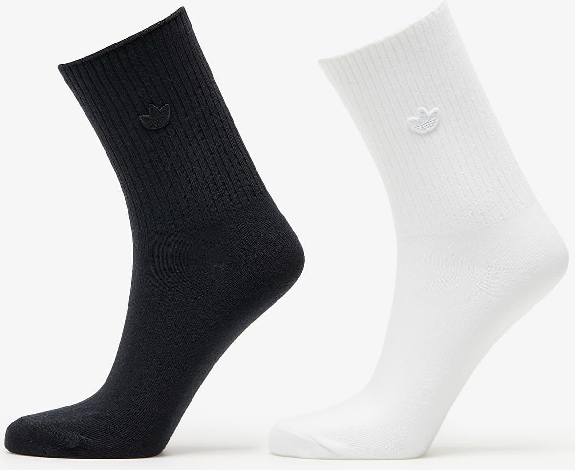 Adidas Originals Premium Essentials Crew Sock 2-Pack White/ Black ...