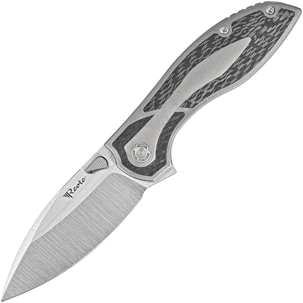 Reate Knives Nóż Składany Iron X Bead Blast Titanium Carbon Fiber Satin ...