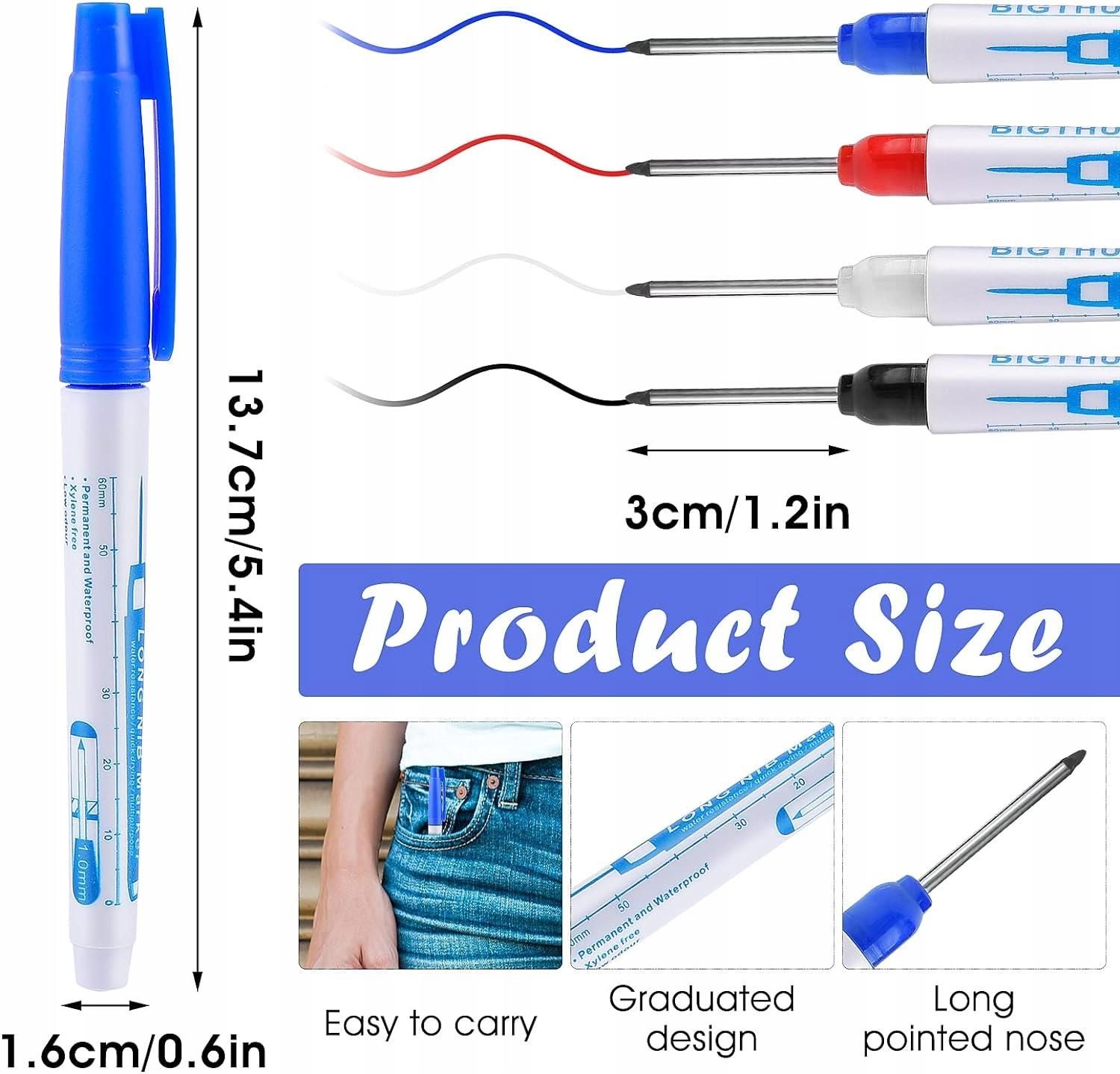 Ty-611-Red Marker Flamaster Pisak Do Głębokich Otworów 30Mm Znacznik ...