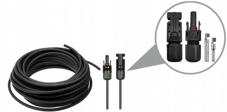 PRZEDŁUŻACZ KABEL SOLARNY 1M 6MM2 PV MC4 DO PANELA - opinie i ceny na Ceneo.pl