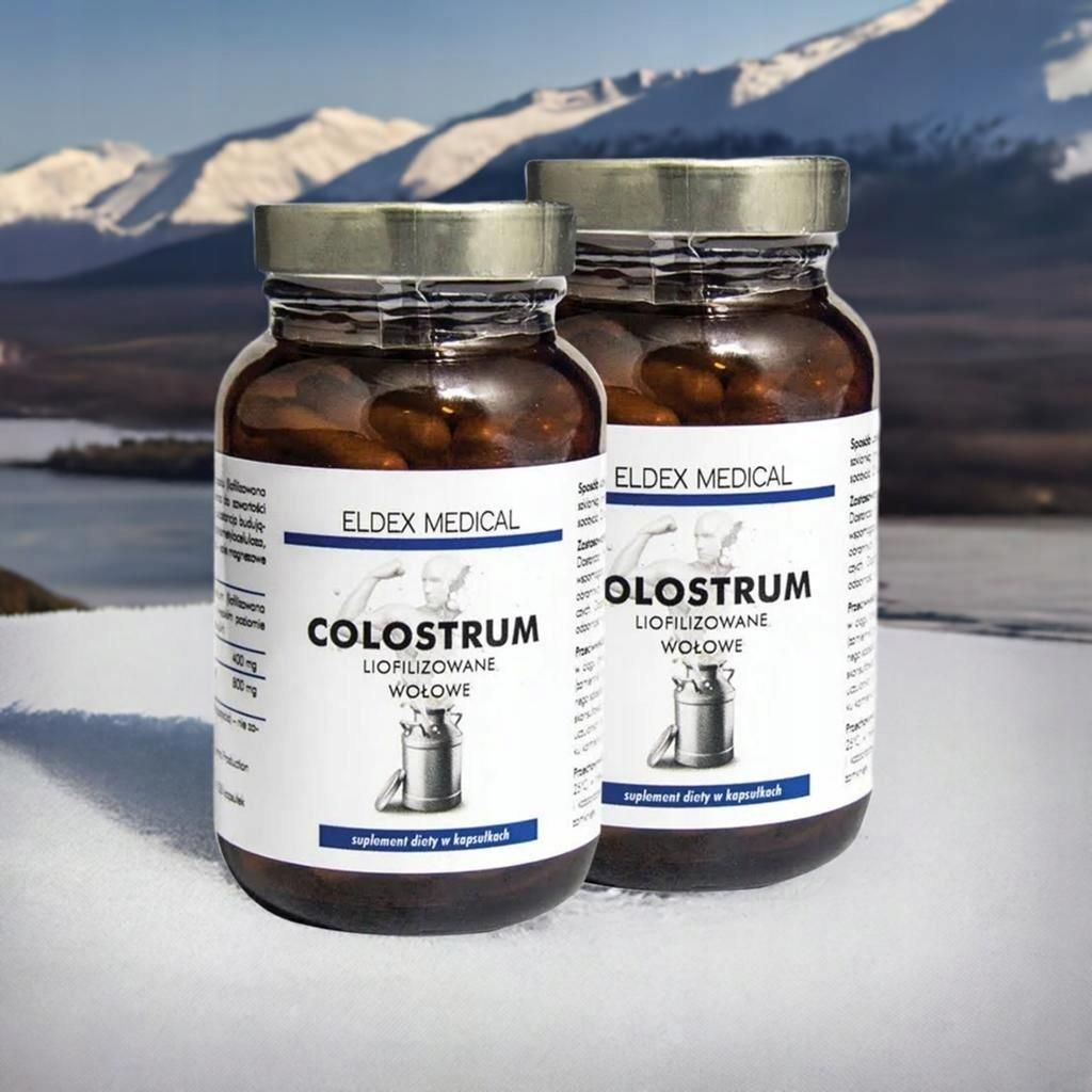 Eldex Medical Colostrum Bovinum Liofilizowane Wołowe 105Kaps. Po 400Mg ...