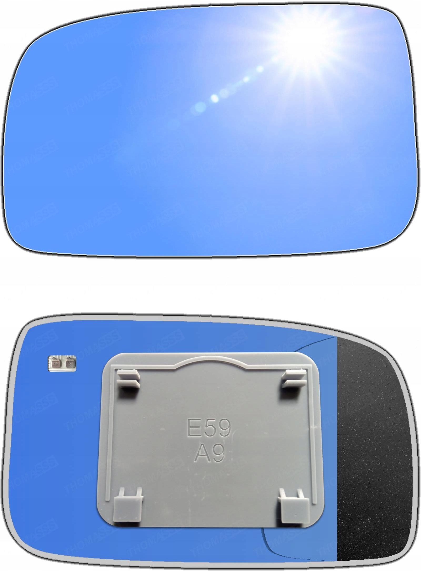 Wkład do lusterka zewnętrznego Thomasss Sferyczny Toyota Wish Ae10 2003-2009 2004 2005 ...