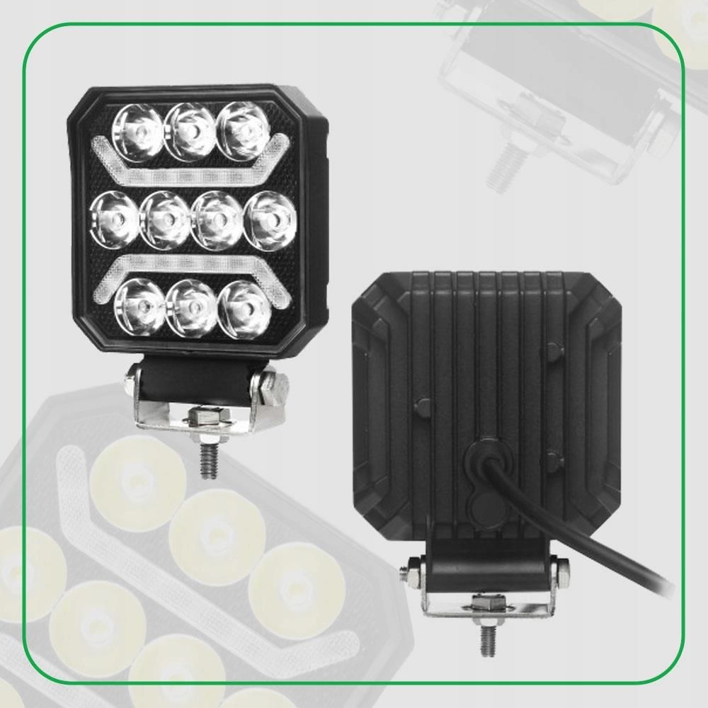 Halogen Kamar 2X Lampa Robocza 10 Led 15W 1500Lm Paski Biały 12/24V Halogen L0184 LED+ PASEK ...