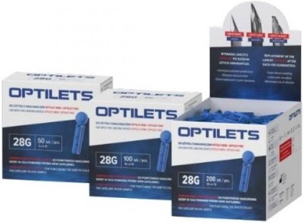 Diagnosis Lancety Jednorazowe Optilets, Jednorazowe, Sterylne, 28G ...