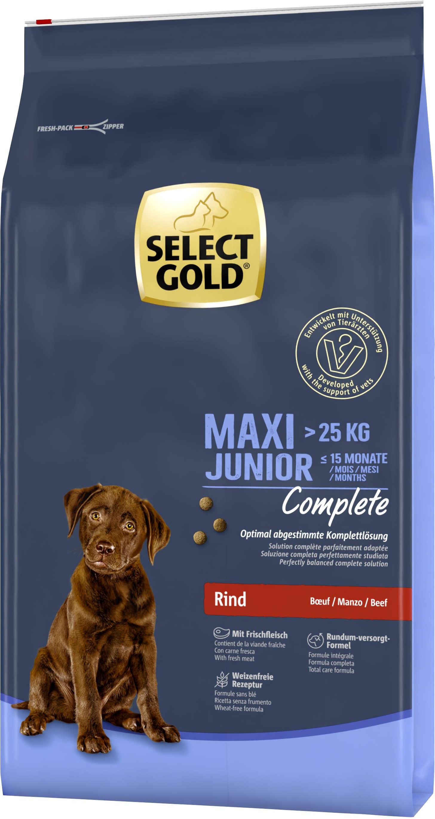Karma Select Gold Complete Maxi Junior Wołowina 12Kg - Ceny i opinie ...
