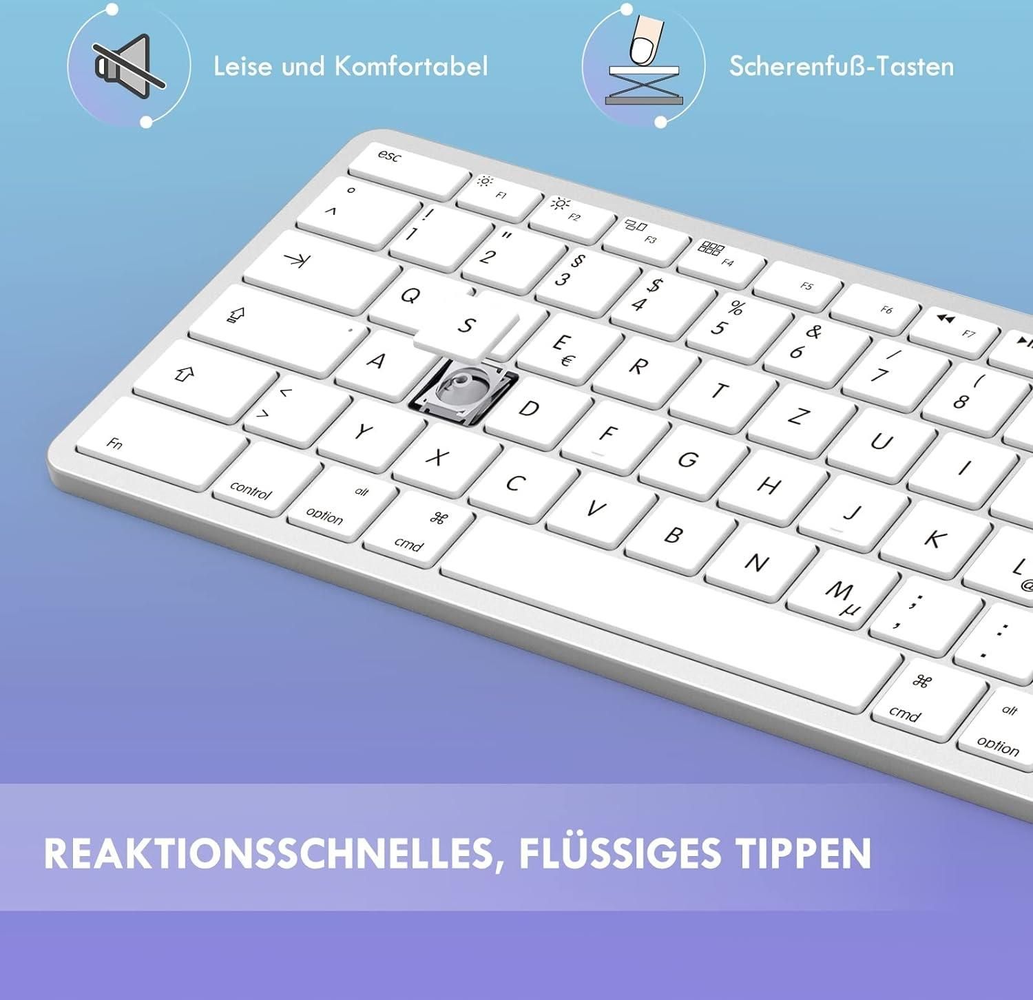 Klawiatura przewodowa Mac Seenda JP208 USB 2 w 1 biało srebrna cicha - Opinie i ceny na Ceneo.pl