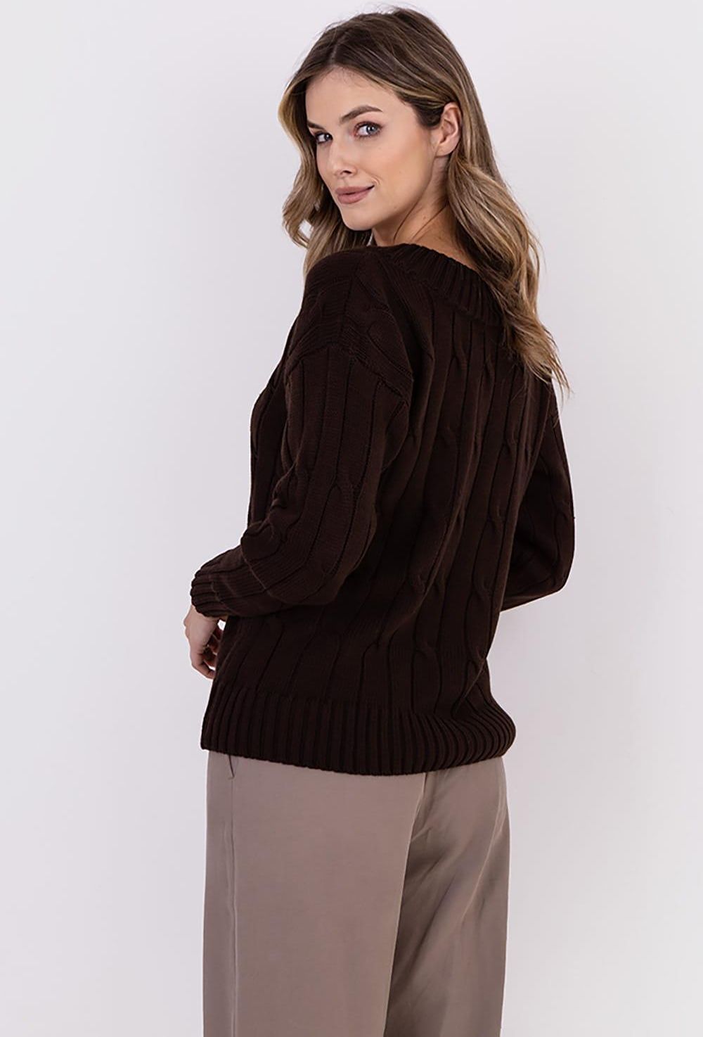 Sweter Damski Model SWE316 Brown - MKM - Ceny i opinie - Ceneo.pl
