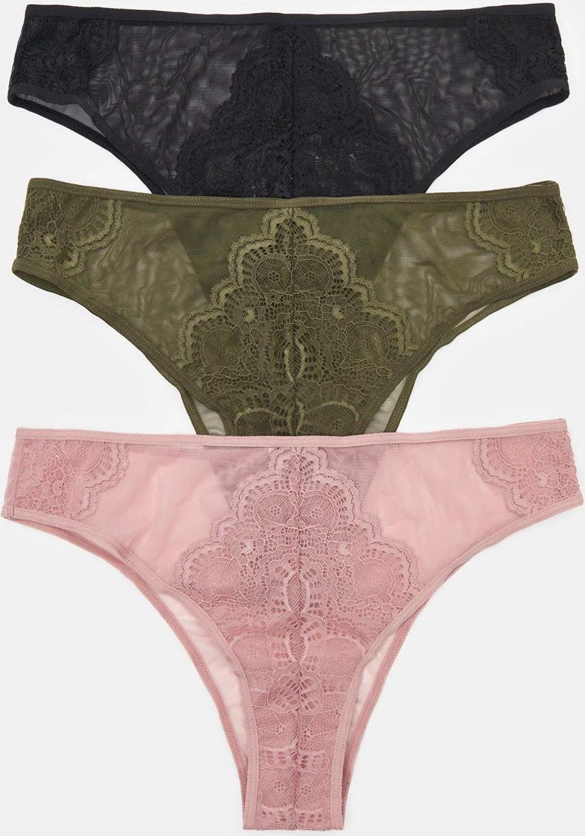 Sinsay - Majtki brazyliany 3 pack - Wielobarwny - Ceny i opinie - Ceneo.pl