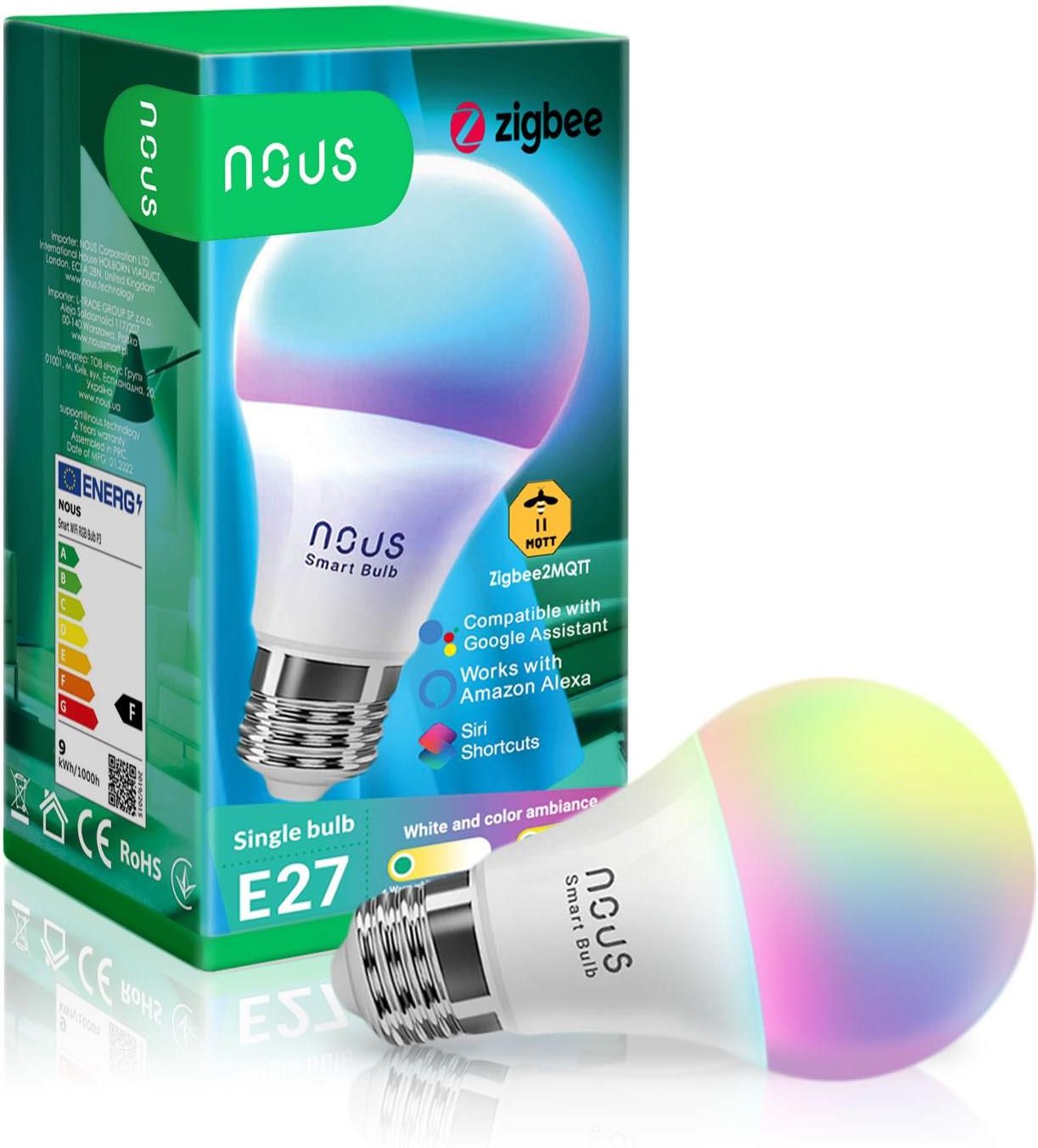 System domotyki Nous Inteligentna żarówka P3Z Smart ZigBee Bulb E27 ...