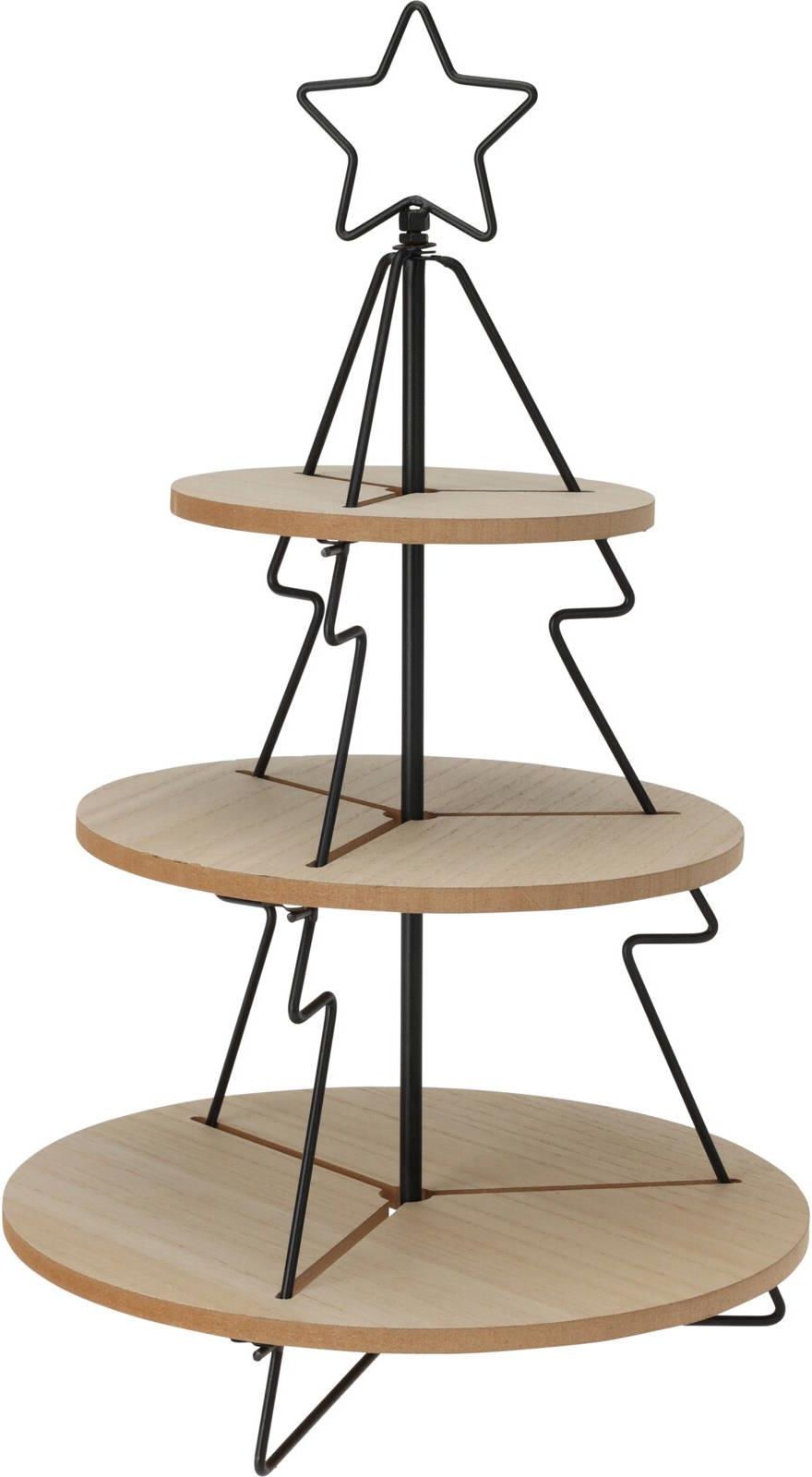 Eh Excellent Houseware Stojak Choinka Z Drewnianymi Półkami 50 Cm 81793 ...