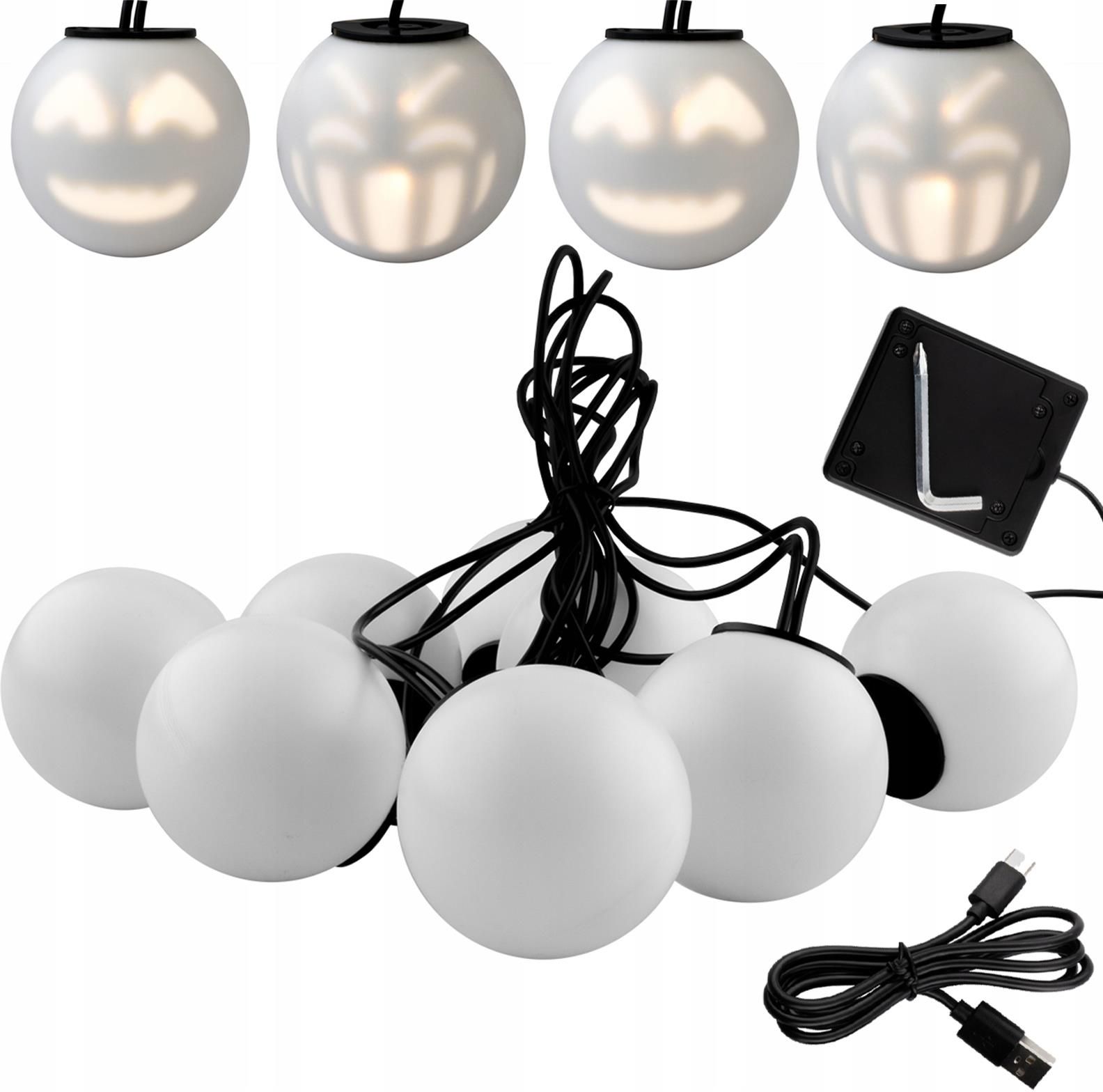 Nnled Girlanda Led Świąteczna Ozdobna 8 Bałwanek Kulki Białe Z Melodią ...