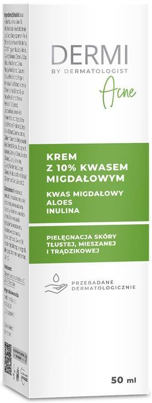 Krem do twarzy DERMI Acne krem z 10% kwasem migdałowym, 50ml - Opinie i ...