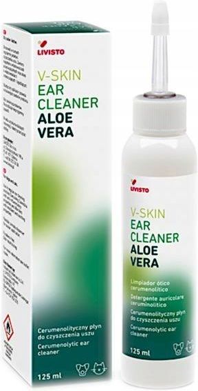 Livisto V-Skin Ear Cleaner Aloe Vera Krople Do Uszu Dla Psa I Kota 125 ...