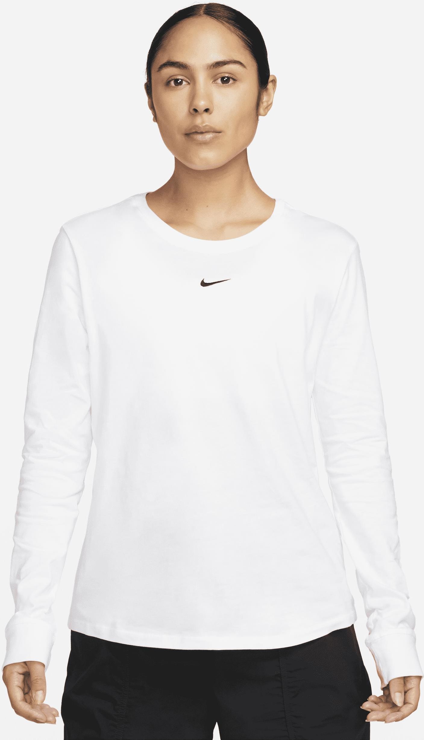 Damski T-shirt z długim rękawem Nike Sportswear Premium Essentials - Biel - Ceny i opinie - Ceneo.pl