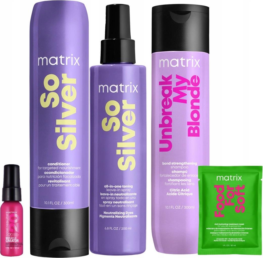Zestaw dla kobiety Matrix Unbreak My Blonde So Silver: Szampon Do ...