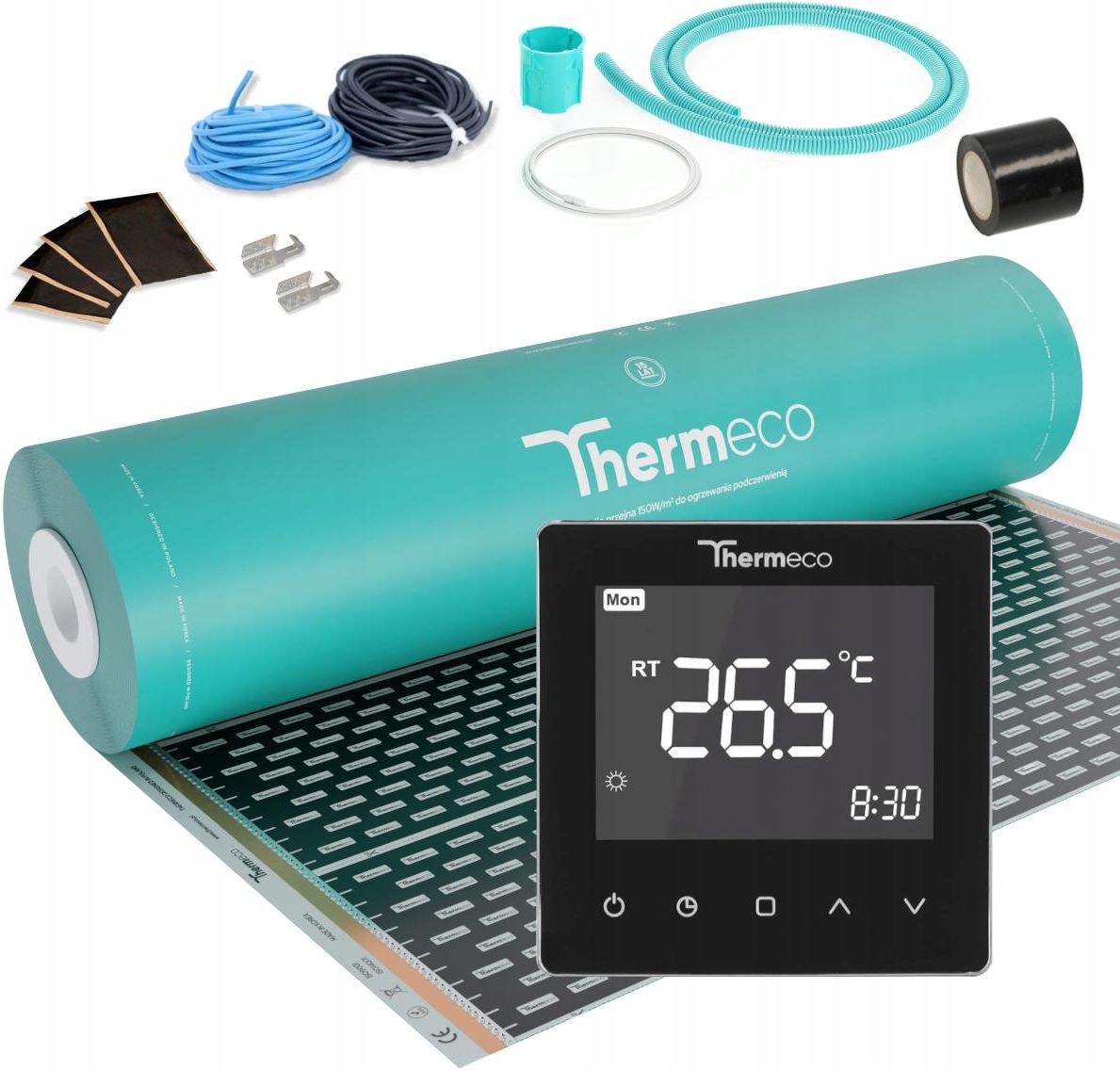 Ogrzewanie podłogowe Thermeco Folia Grzewcza Premium Zestaw 150W/m² +H10 -1m² 1501M2H10 - Opinie ...