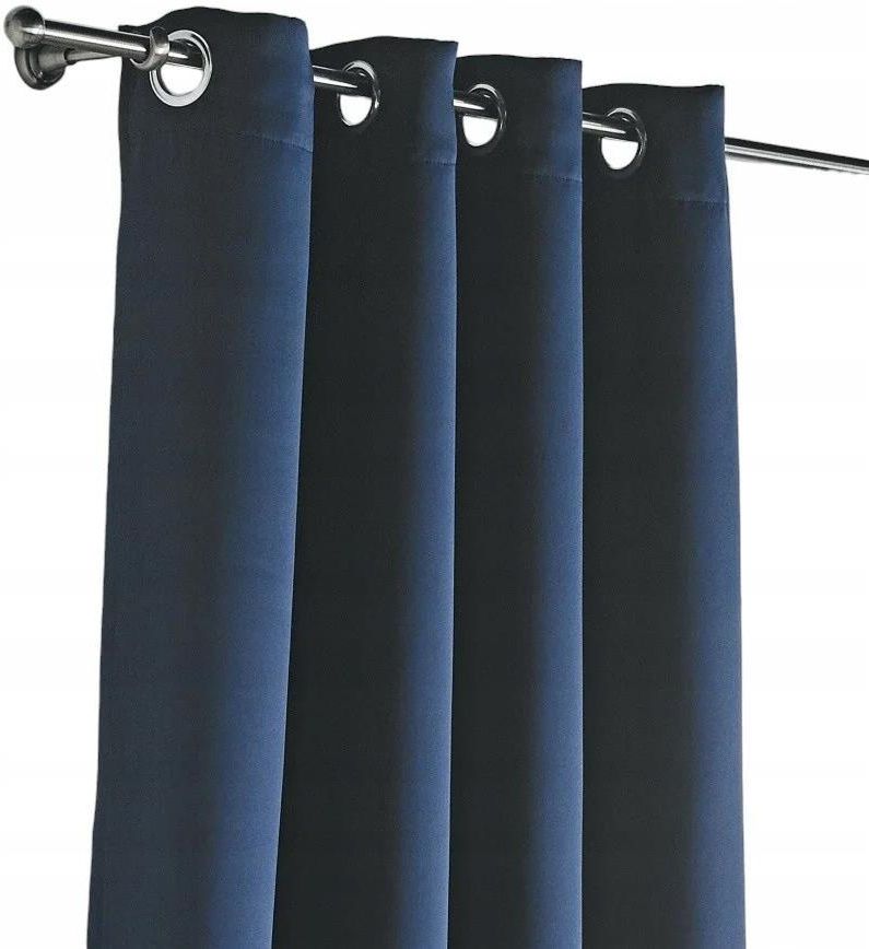 Uniglob Zasłona Z Kółkami Blackout 140x260cm Granatowa - Opinie i ...
