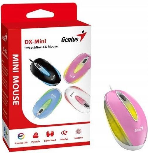Mysz Genius DX-Mini różowa RGB (31010025407) - Opinie i ceny na Ceneo.pl