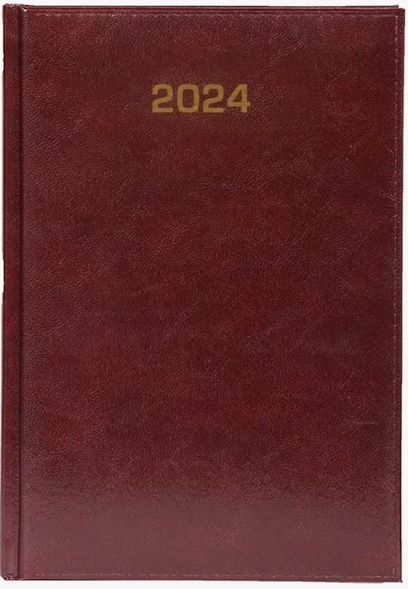 Kalendarz Książkowy Terminarz 2024 Dazar A5 Tygodniowy Baladek Bordowy ...