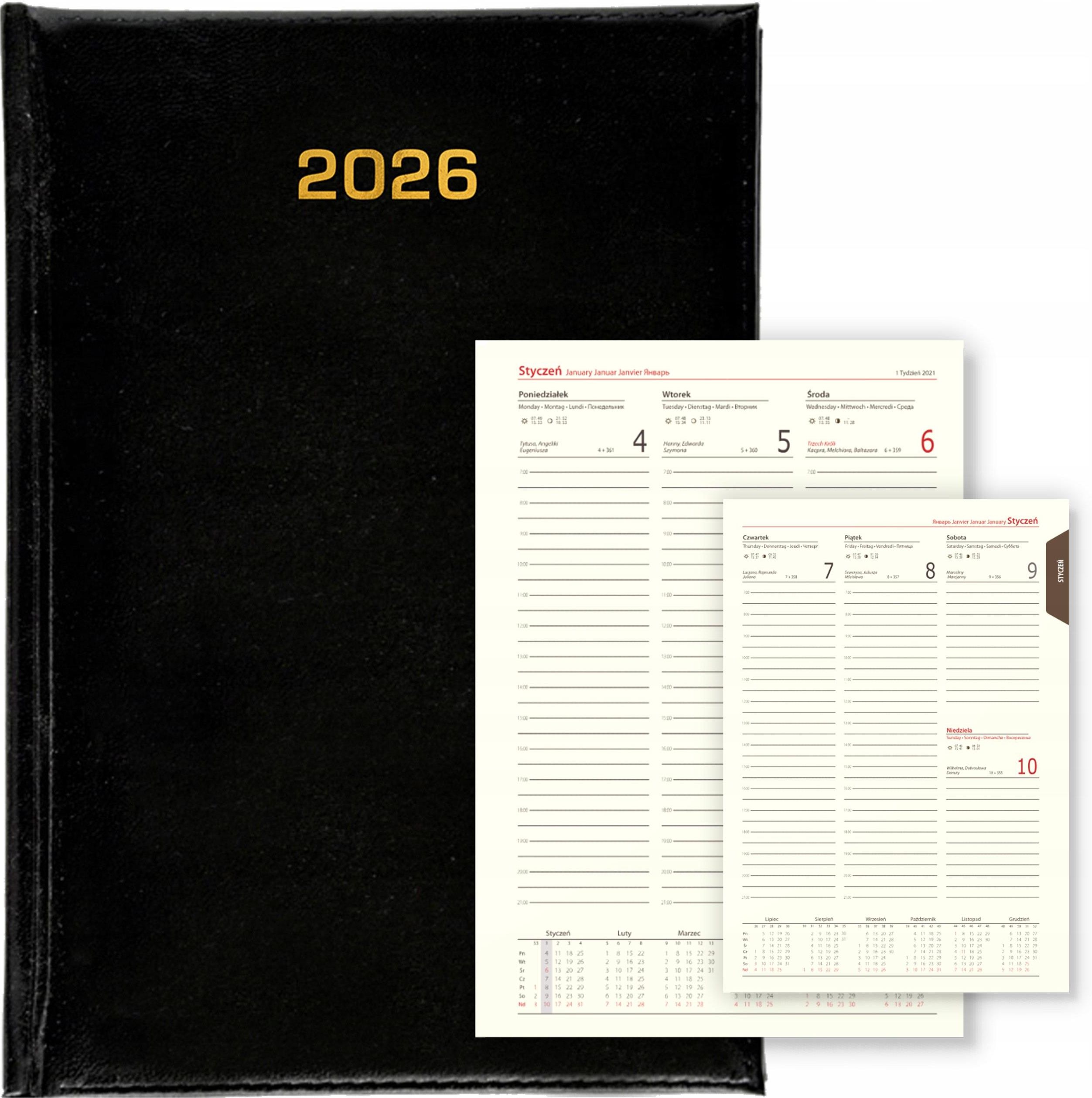 Kalendarz Książkowy Tygodniowy 2024 Baladek A5 Czarny Dazar - Ceny i ...