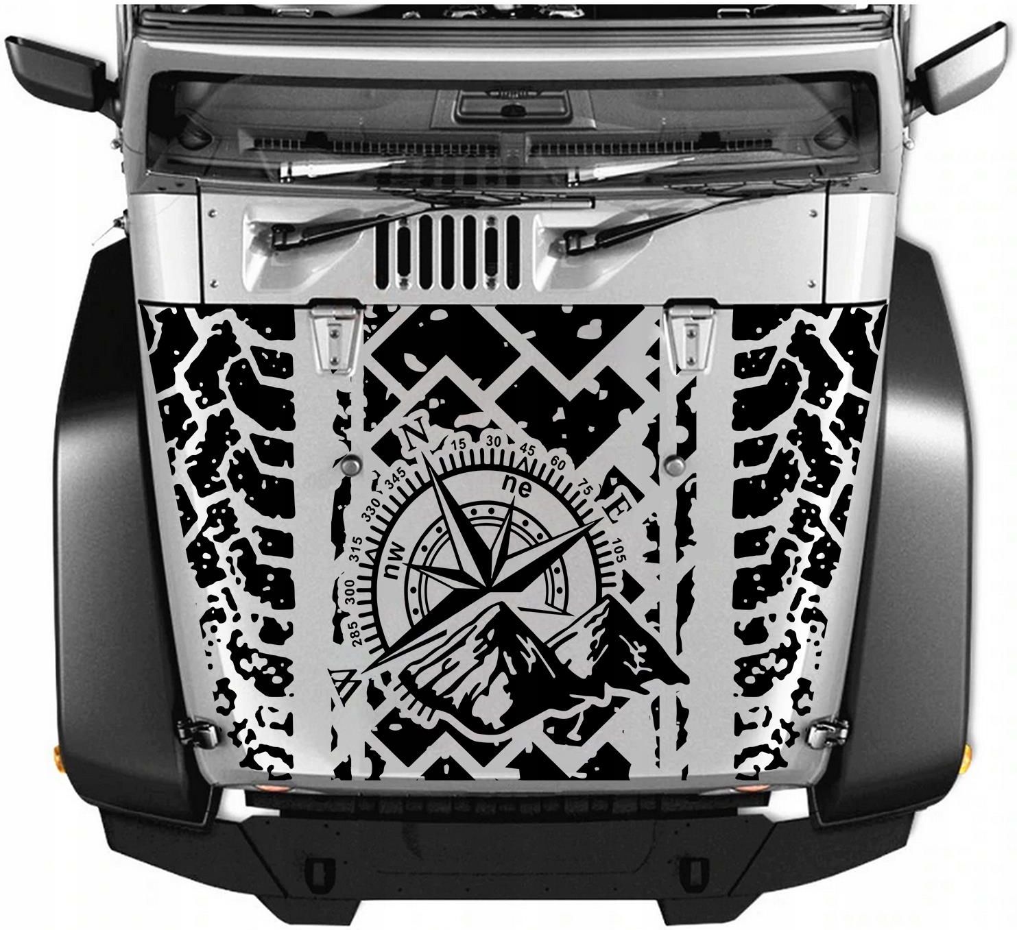 Mgdesign Naklejki Na Maskę Jeep Off Road Motyw 166X100Cm MG815 - opinie ...