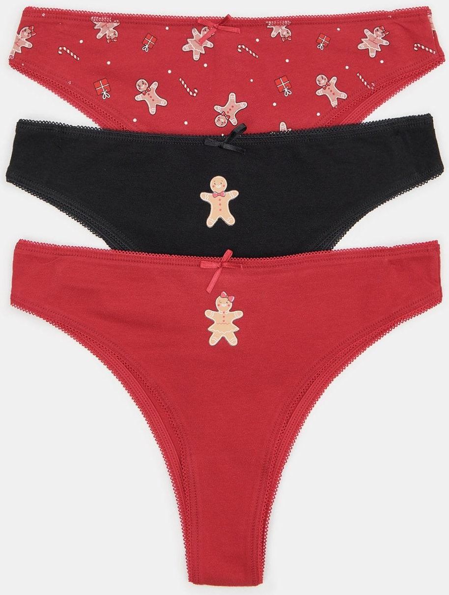 Sinsay - Majtki brazyliany 3 pack - Wielobarwny - Ceny i opinie - Ceneo.pl