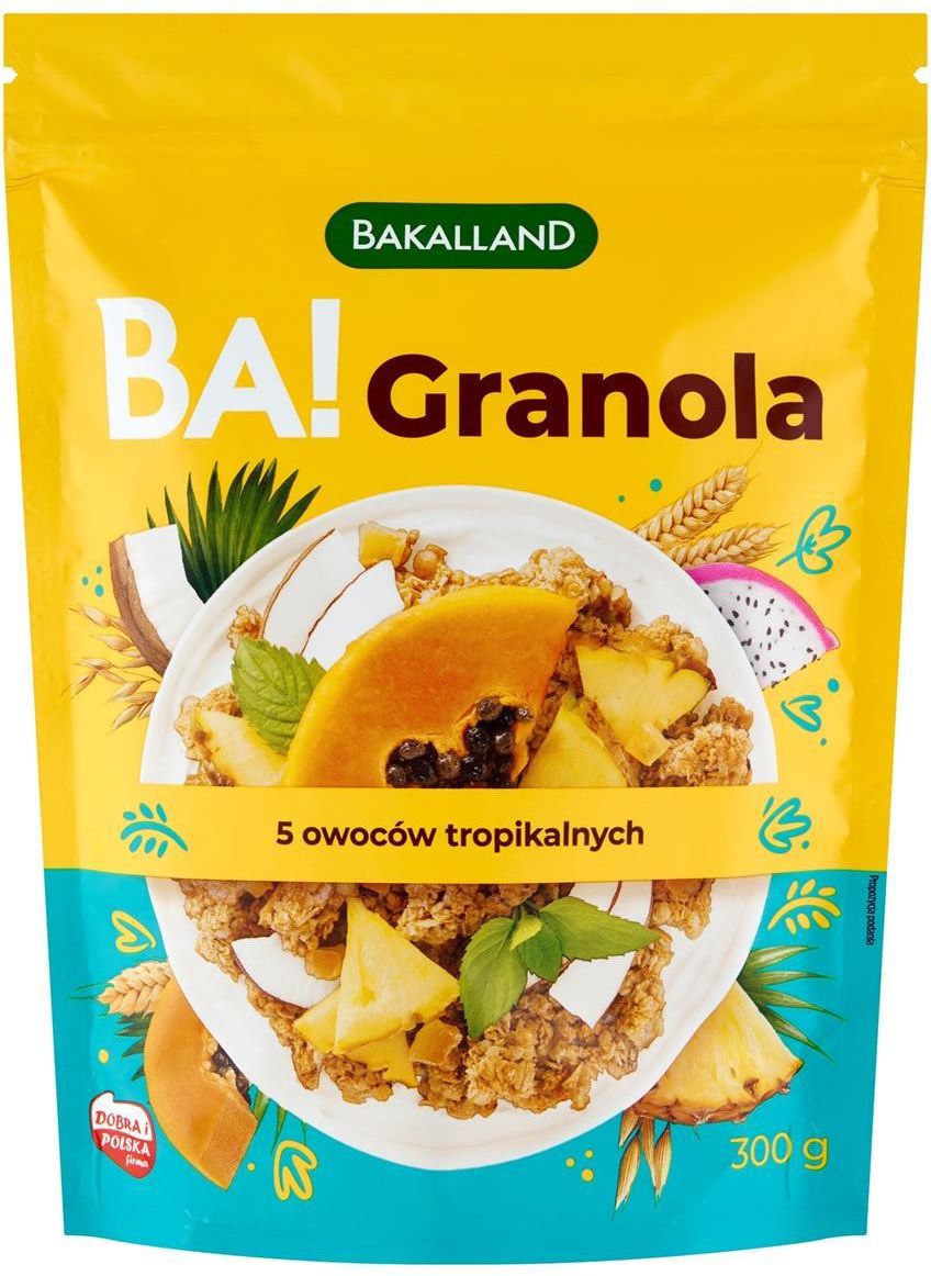 Bakalland S.A. Ba! Granola 5 Owoców Tropikalnych 300g - Ceny i opinie ...