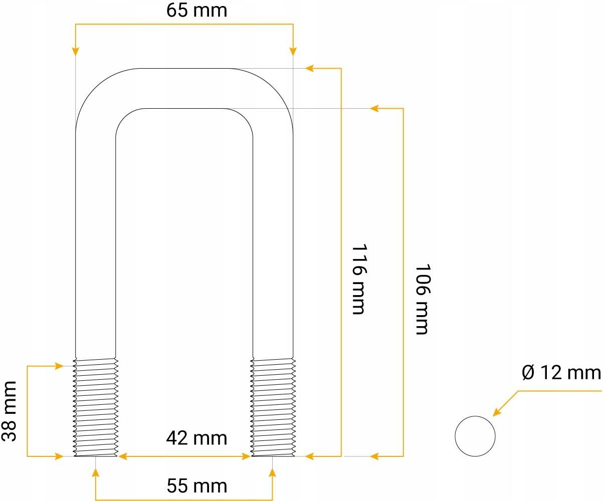 Unitrailer Cybant Z Nakrętkami I Podkładkami M12 105/42/105 - Opinie i ...