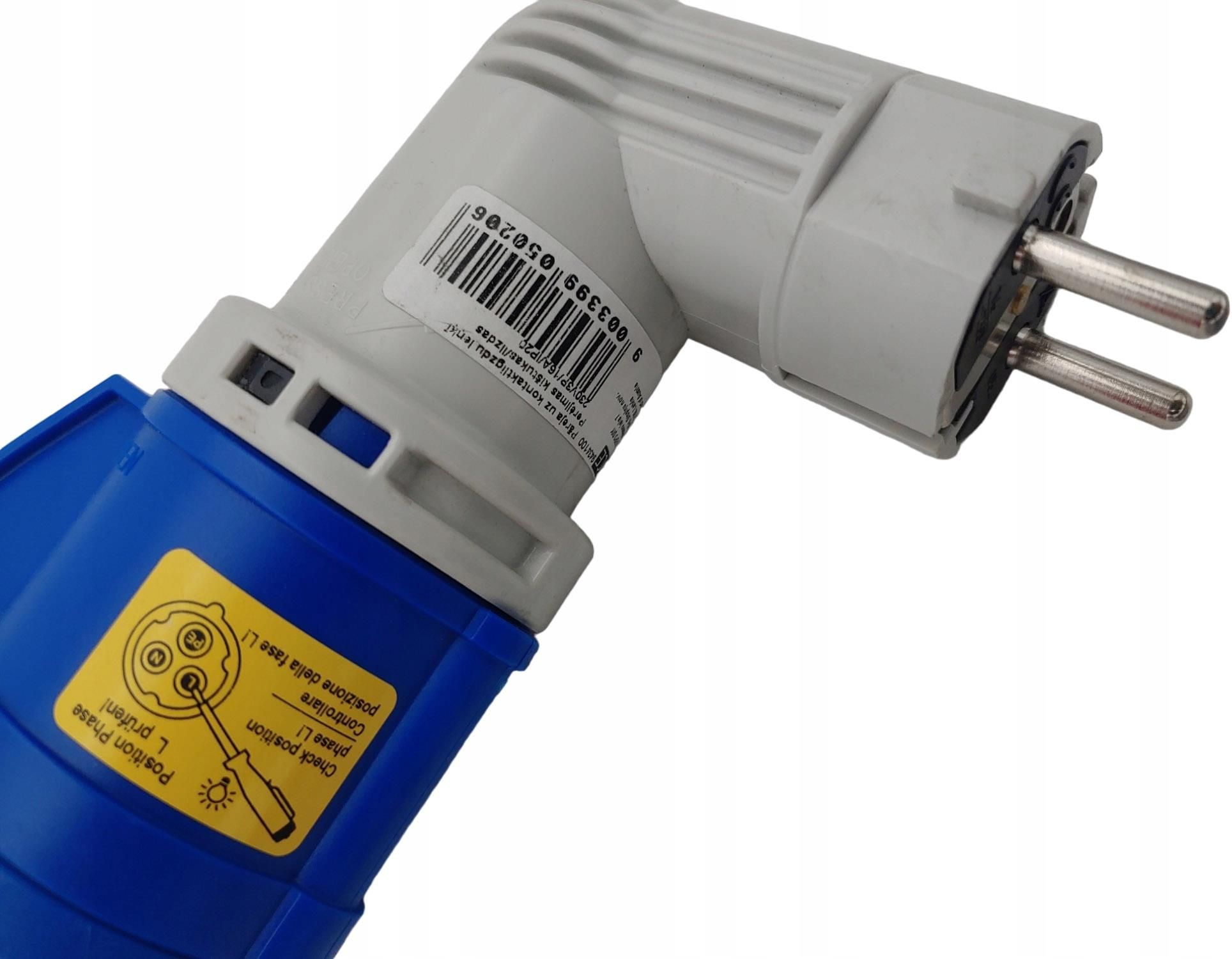 Gniazdo elektryczne Pce Adapter Z Wtyczki 16A/3P Na Gniazdo 230V ...