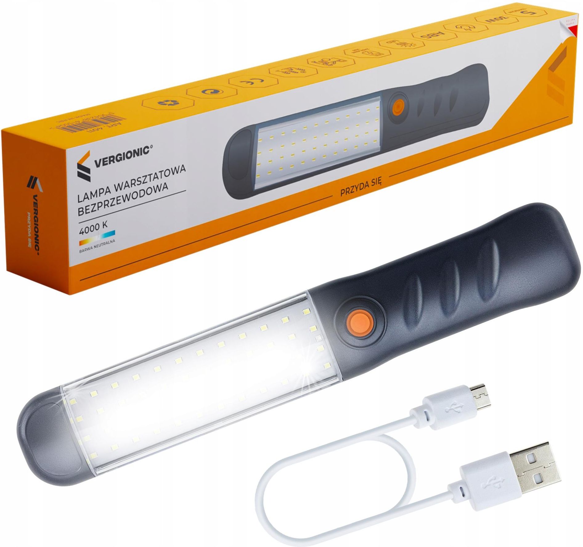 Lampa warsztatowa Vergionic Lampa Warsztatowa Latarka Garażowa Led Usb ...