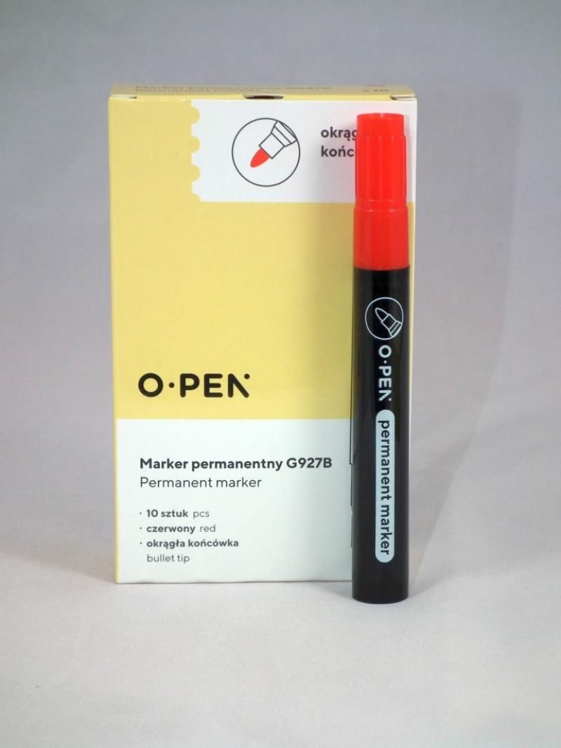 Open Marker Permanentny Okrągły G927B Czerwony Ama0927939 - Ceny i ...