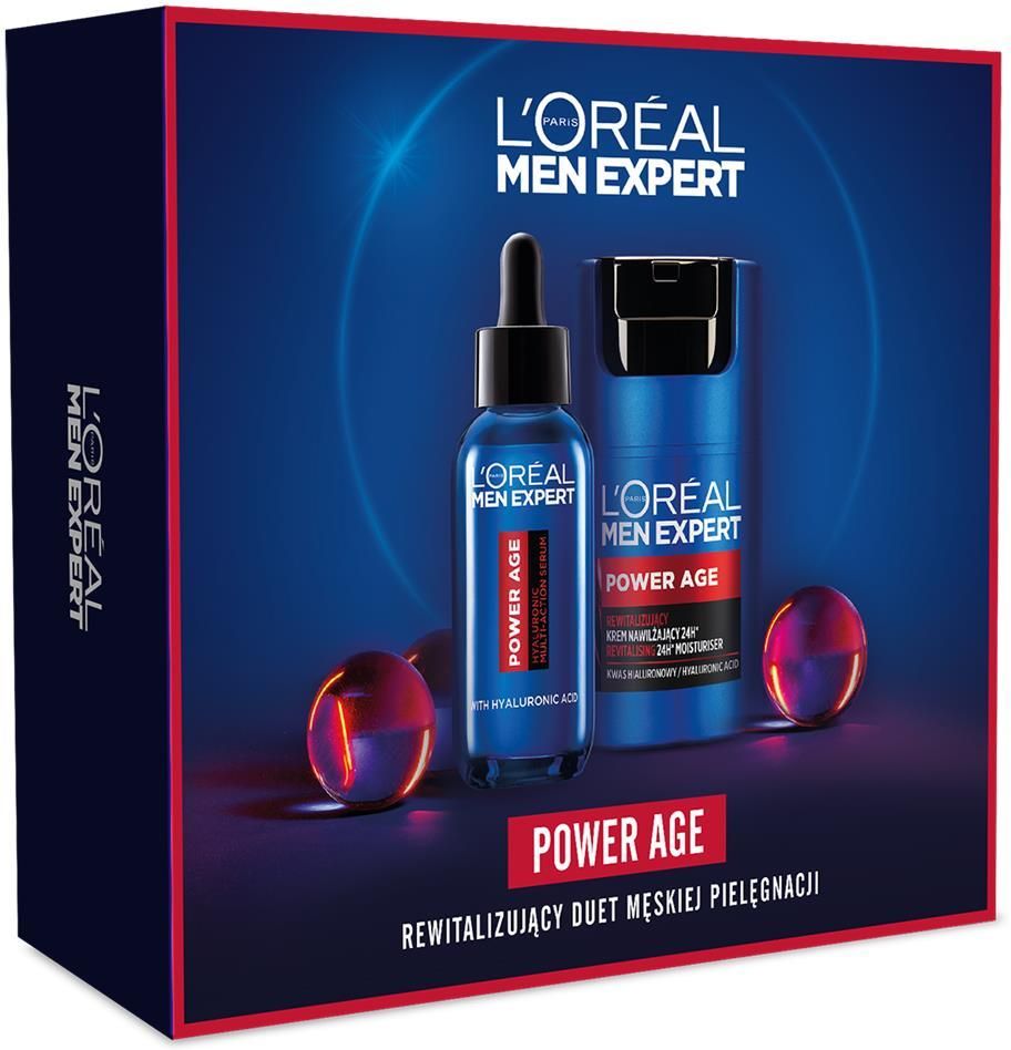 Loreal L'Oreal Men Expert Power Age Serum 30ml + Krem Nawilżający 50ml - opinie i ceny na Ceneo.pl