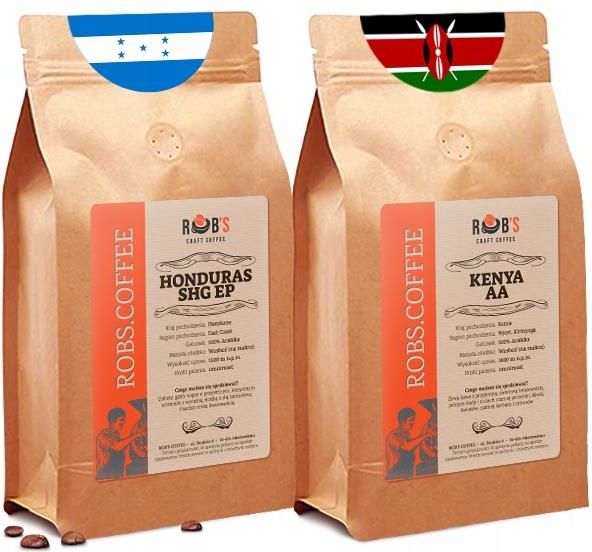 Kawa Rob'S Coffee Zestaw Honduras Kenia Ziarnista 2X1kg - Ceny i opinie ...