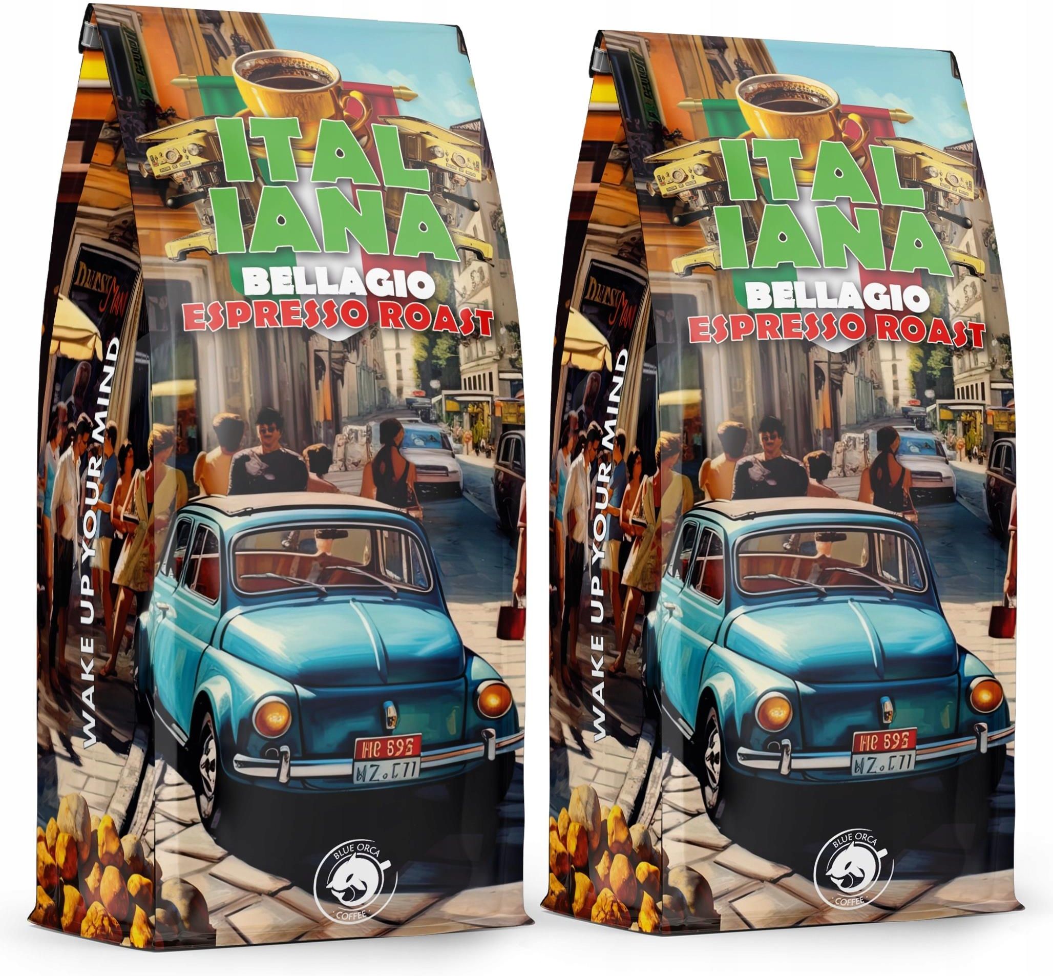 Kawa Blue Orca Coffee Italiana Bellagio Roast Ziarnista 2X1kg - Ceny i ...