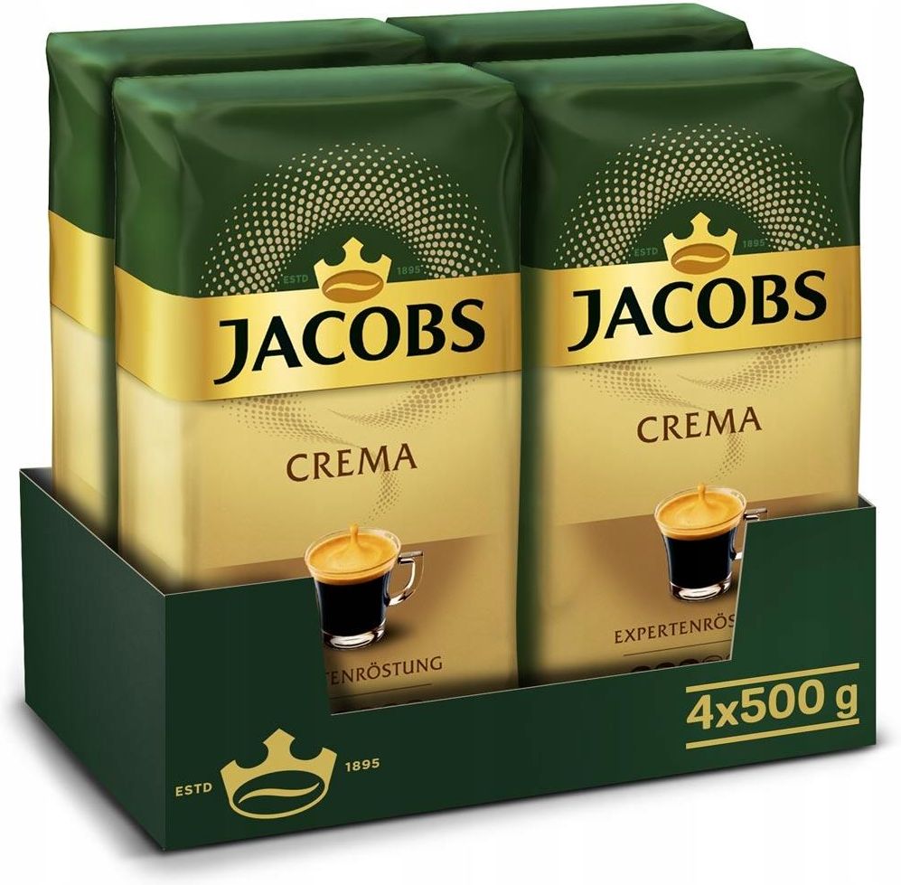 Kawa Jacobs Crema Ziarnista 4X500g - Ceny i opinie - Ceneo.pl