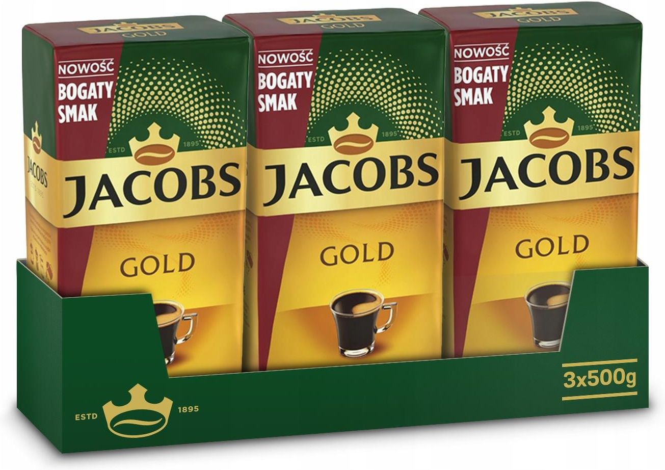 Kawa Jacobs Gold Mielona 3X500g - Ceny i opinie - Ceneo.pl