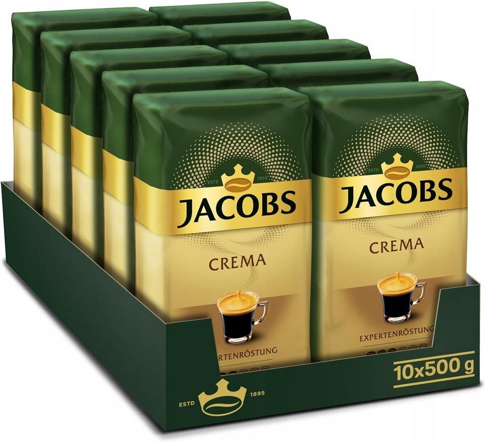 Kawa Jacobs Crema Ziarnista 10X500g - Ceny i opinie - Ceneo.pl