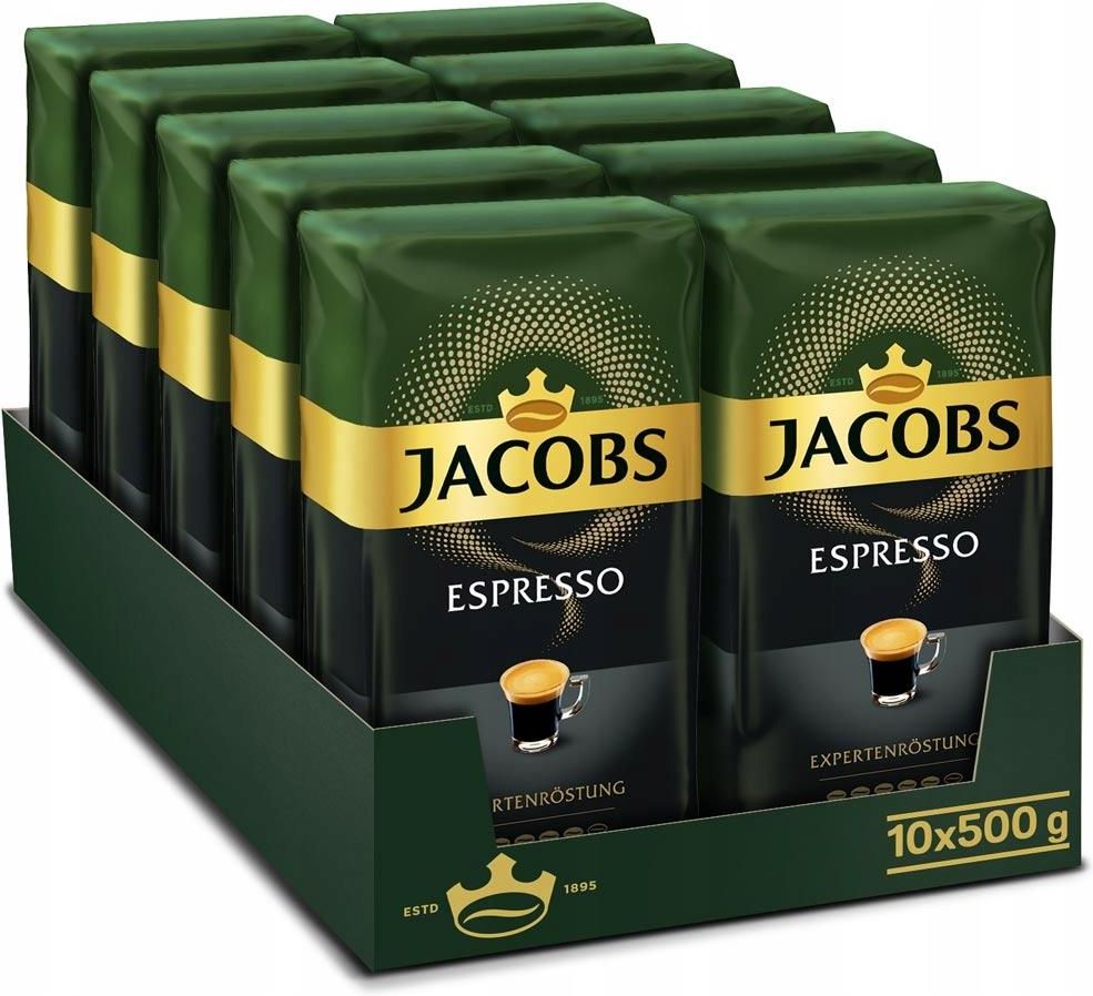 Kawa Jacobs Espresso Ziarnista 10X500g - Ceny i opinie - Ceneo.pl