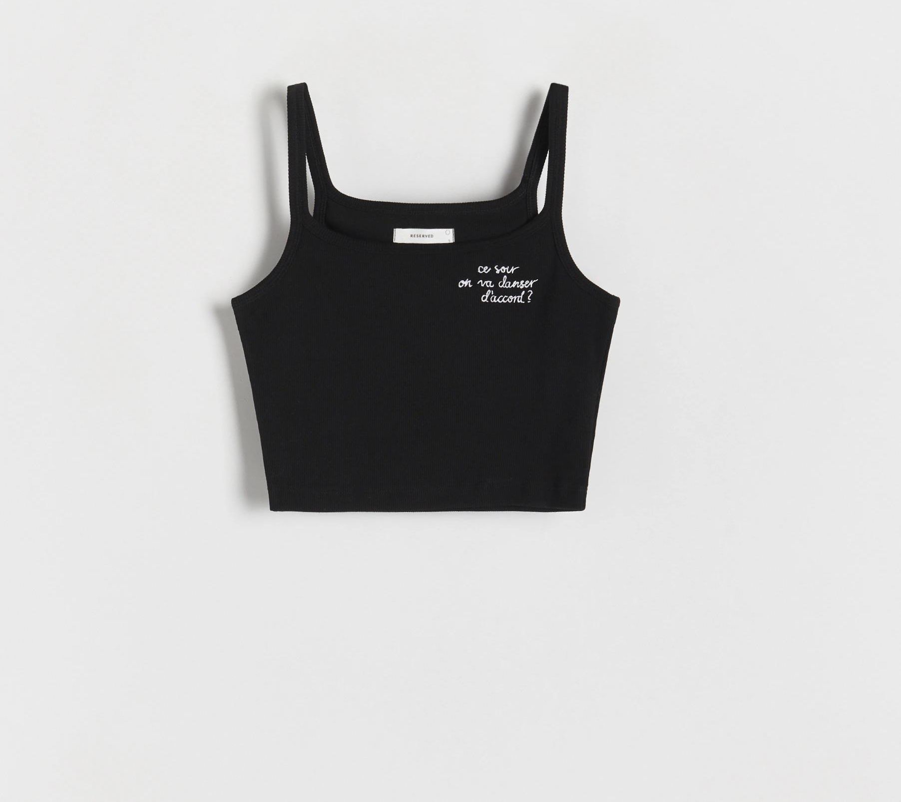 Reserved Crop Top Na Ramiączkach Czarny - Ceny i opinie - Ceneo.pl