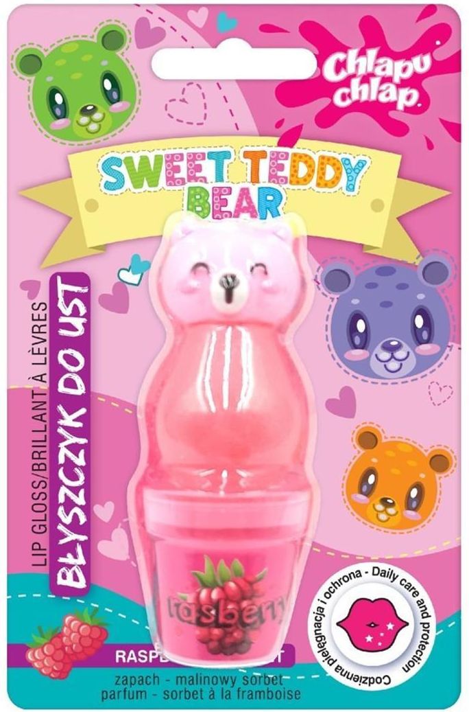 Chlapu Chlap - błyszczyk do ust Miś, Malinowy Sorbet, 1 sztuka - Ceny i ...