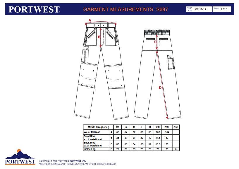 Portwest S687 - Damskie Spodnie Robocze Action - Czarny Xs - Ceny i opinie - Ceneo.pl