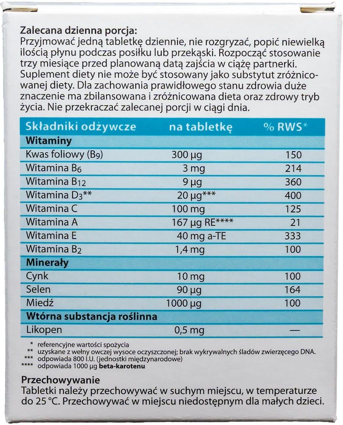 Steripharm Folio Men 30Tabl. - Opinie i ceny na Ceneo.pl